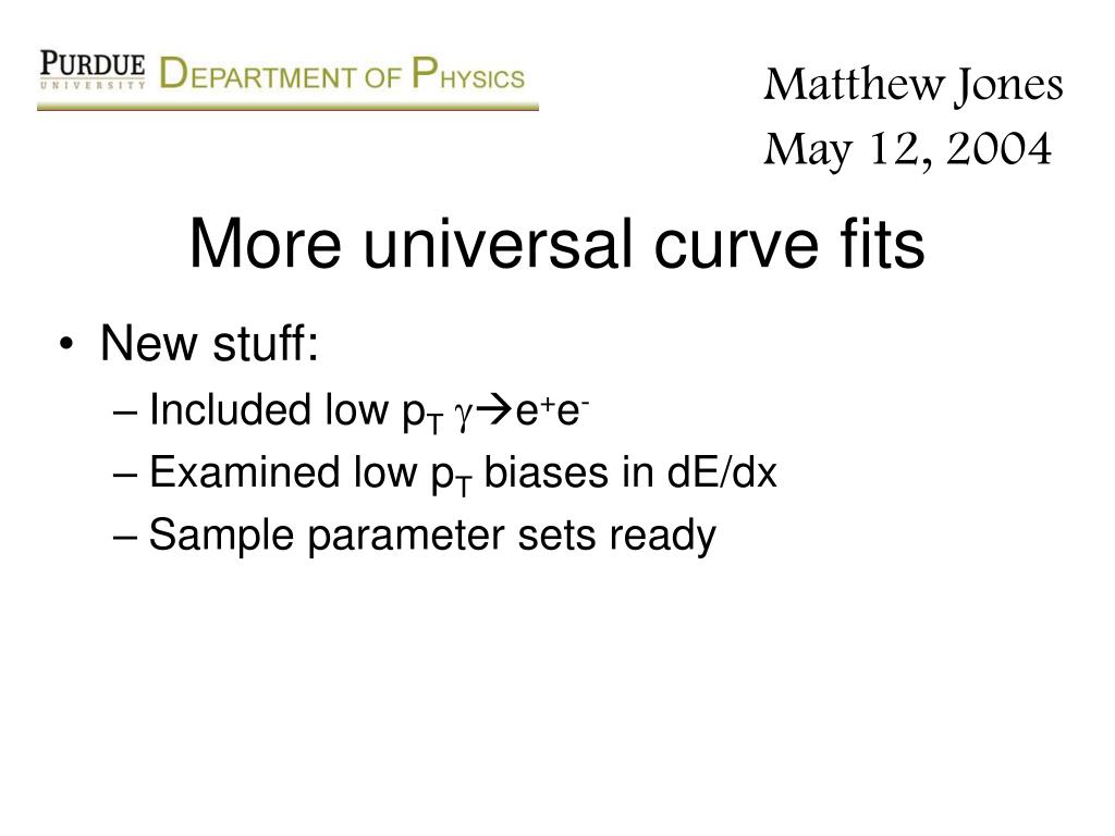 PPT - More universal curve fits PowerPoint Presentation, free download ...