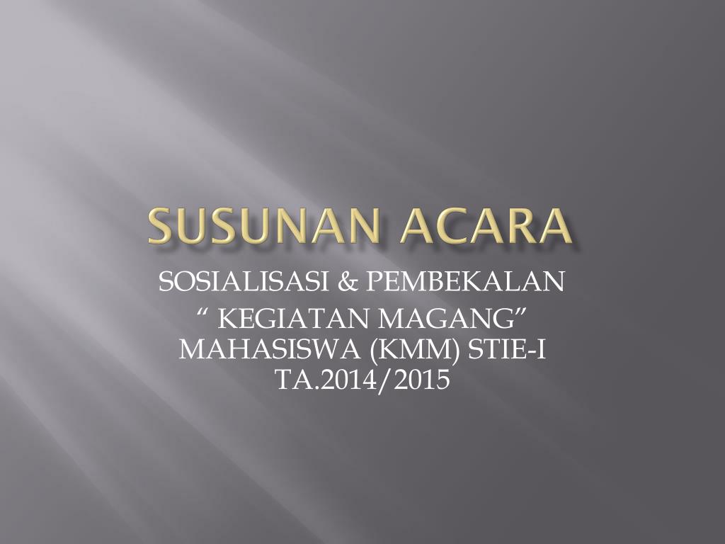 PPT - SUSUNAN ACARA PowerPoint Presentation, free download - ID:4215883