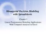 PPT - Chapter 8 Linear Programming: Sensitivity Analysis and Interpretation of Solution ...