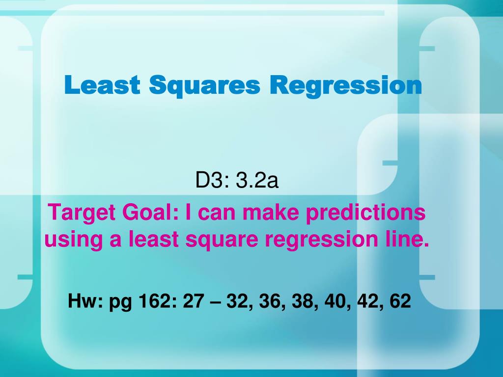 PPT - Least Squares Regression PowerPoint Presentation, free download ...