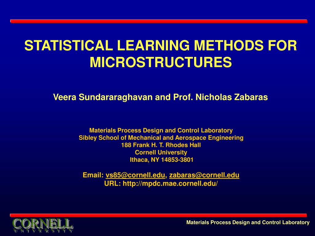 Ppt Statistical Learning Methods For Microstructures Powerpoint