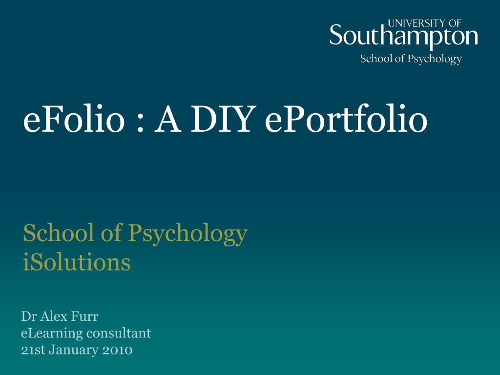 PPT - eFolio : A DIY ePortfolio PowerPoint Presentation, free download ...