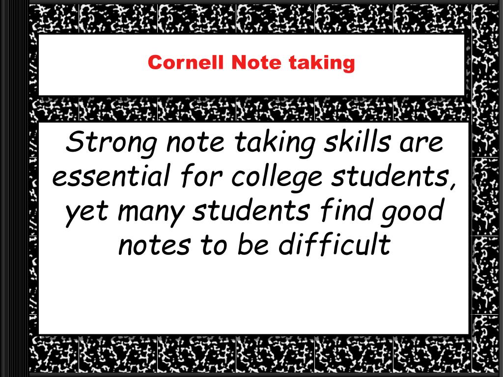 PPT - Cornell Note taking PowerPoint Presentation, free download - ID ...