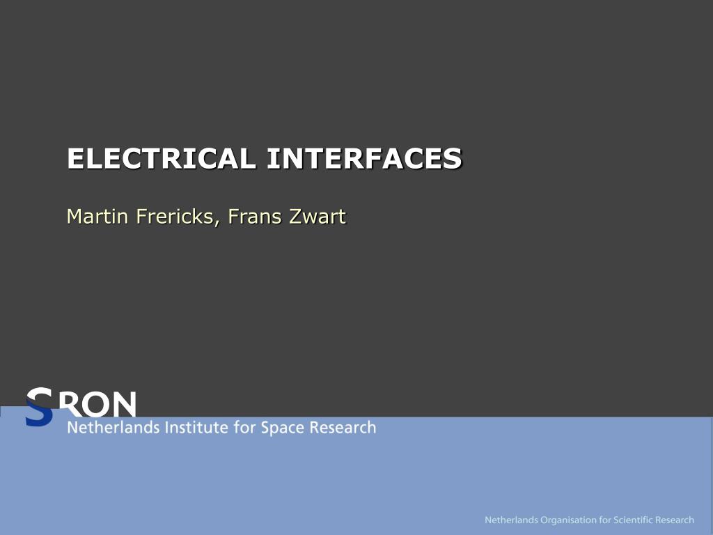 PPT - ELECTRICAL INTERFACES PowerPoint Presentation, free download - ID ...