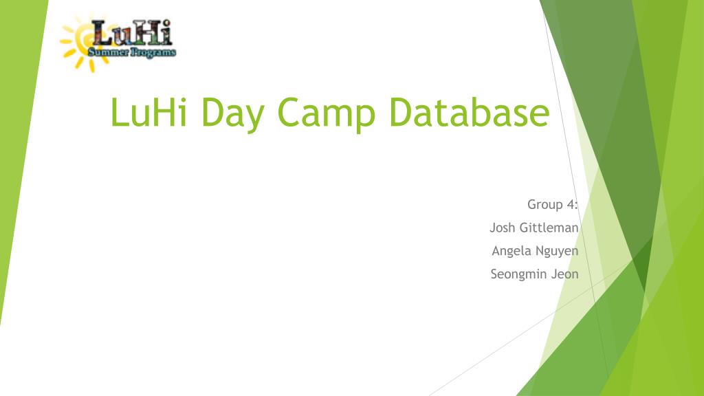 PPT - LuHi Day Camp Database PowerPoint Presentation, free download ...