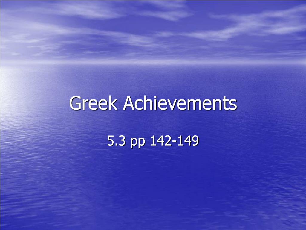 PPT - Greek Achievements PowerPoint Presentation, free download - ID ...