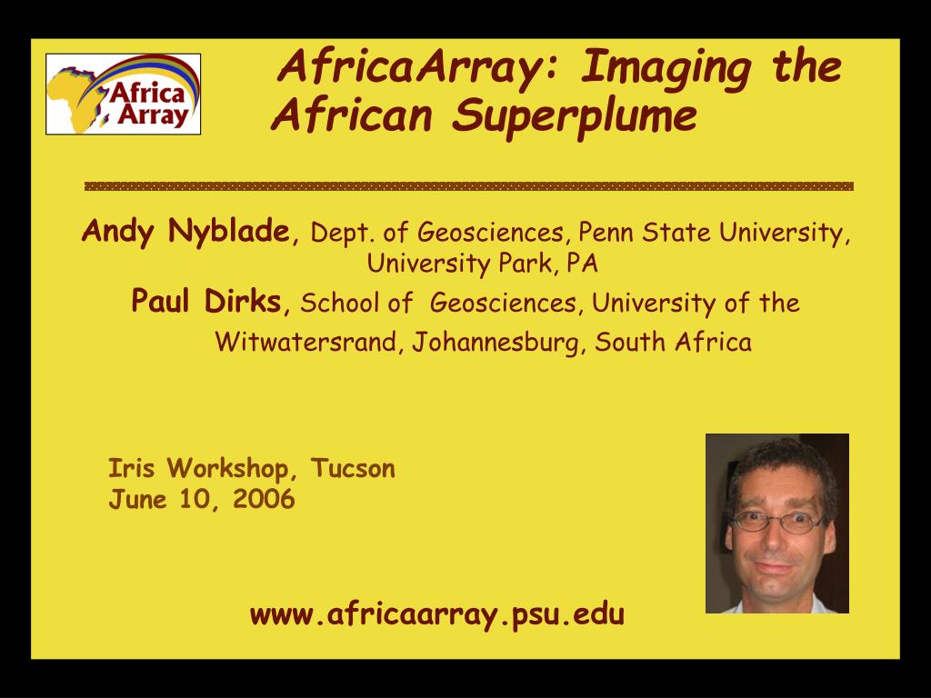 PPT - AfricaArray: Imaging the African Superplume PowerPoint ...