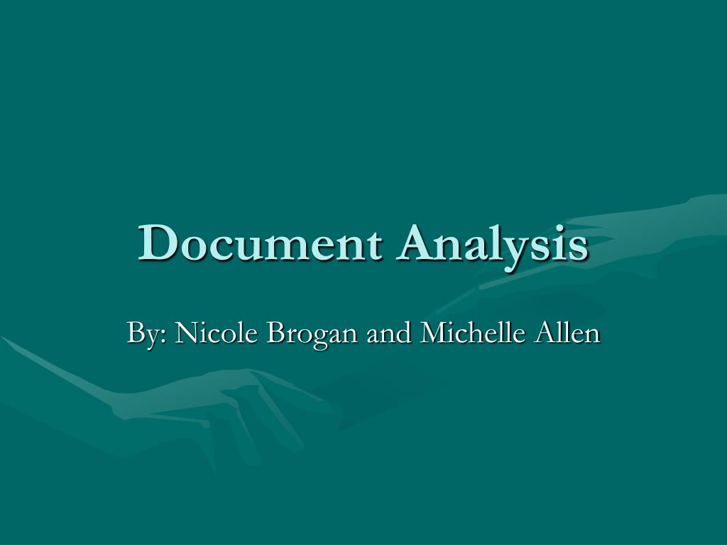PPT - Document Analysis PowerPoint Presentation, free download - ID:4231754