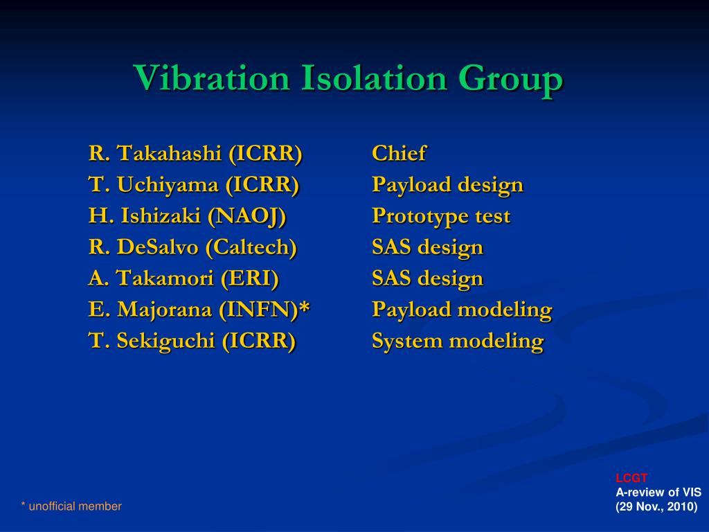 PPT - Vibration Isolation Group PowerPoint Presentation, free download ...