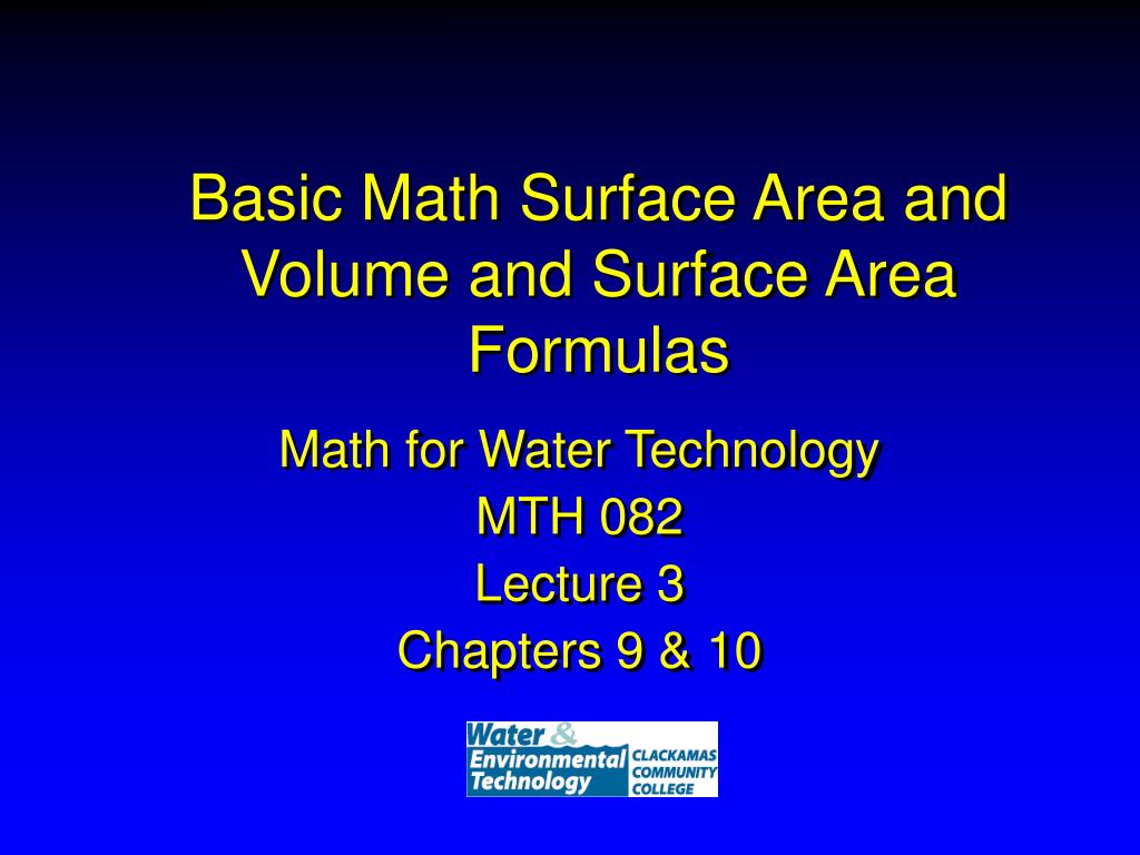 PPT - Basic Math Surface Area and Volume and Surface Area Formulas ...
