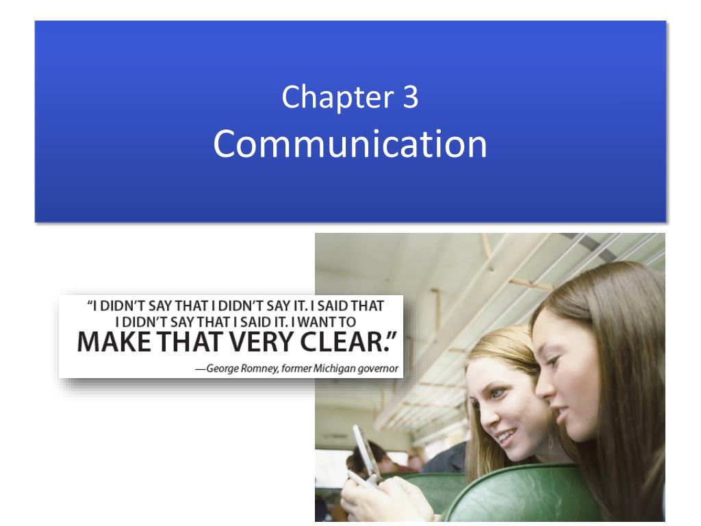 PPT - Chapter 3 Communication PowerPoint Presentation, free download ...