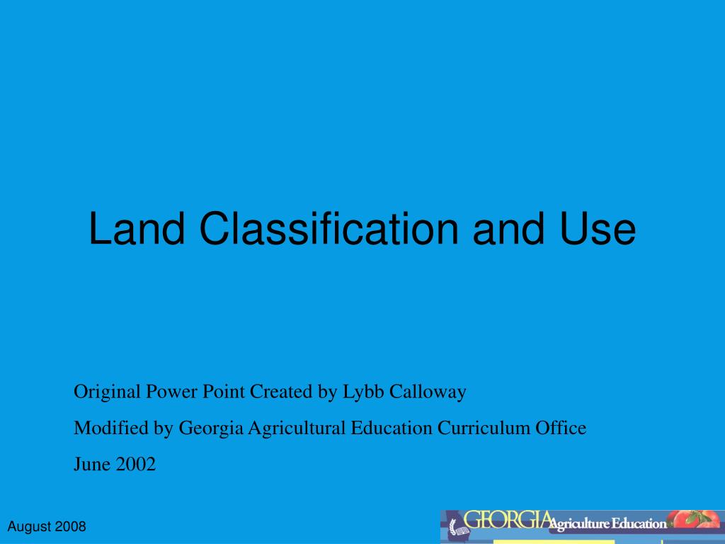 PPT - Land Classification and Use PowerPoint Presentation, free ...