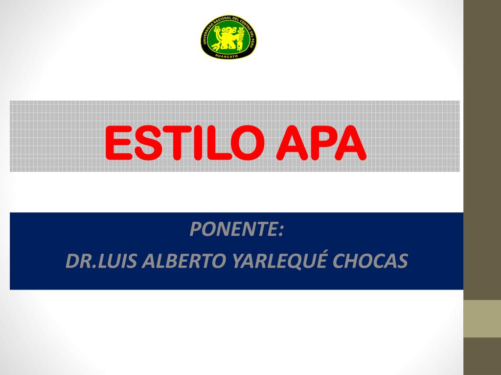 PPT - ESTILO APA PowerPoint Presentation, free download - ID:4234967