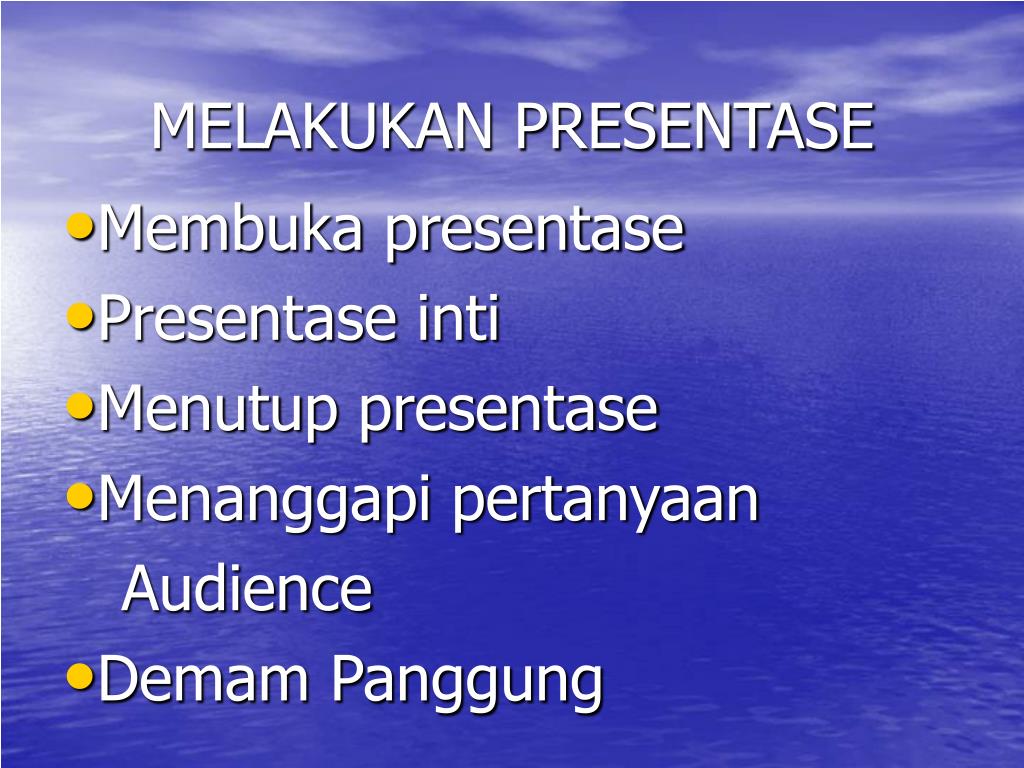 PPT - MELAKUKAN PRESENTASE PowerPoint Presentation, free download - ID ...