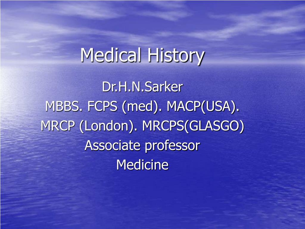 PPT - Medical History PowerPoint Presentation, free download - ID:4239596