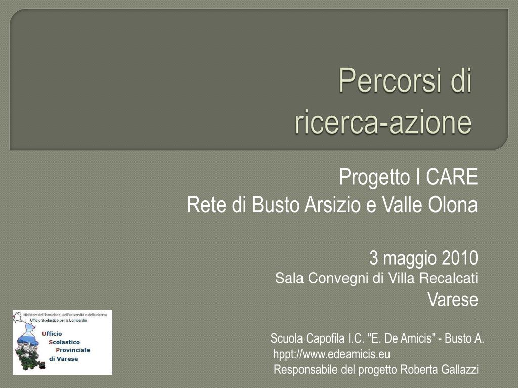 PPT - Percorsi di ricerca-azione PowerPoint Presentation, free download ...