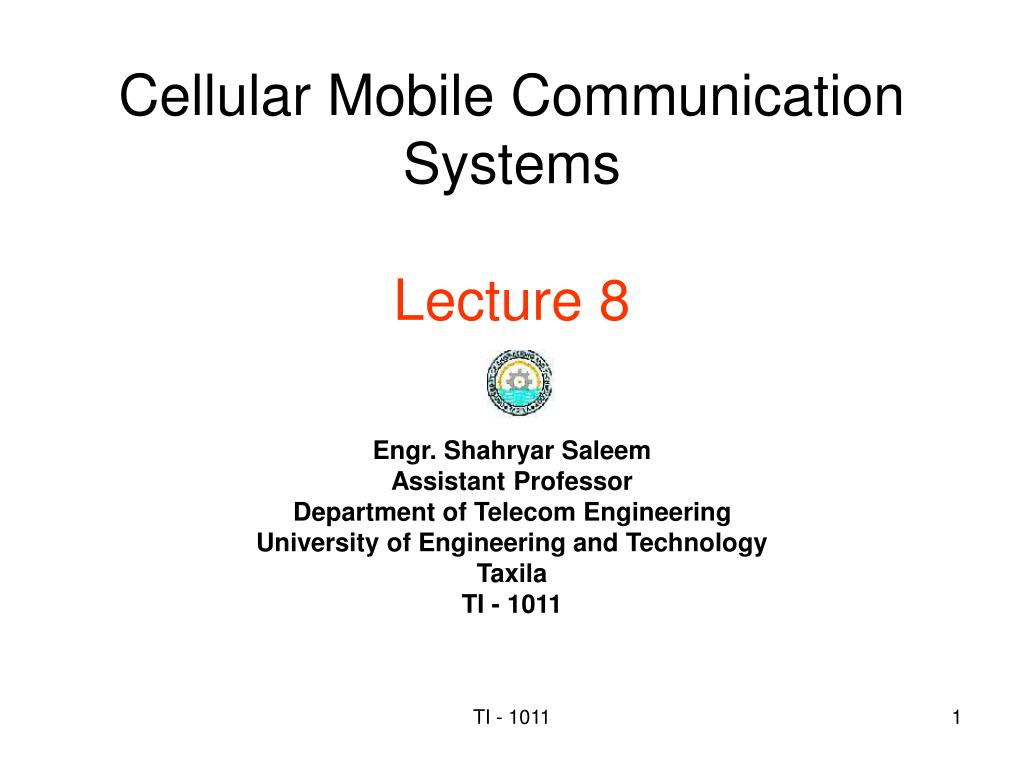 PPT - Cellular Mobile Communication Systems Lecture 8 PowerPoint Presentation - ID:4241306