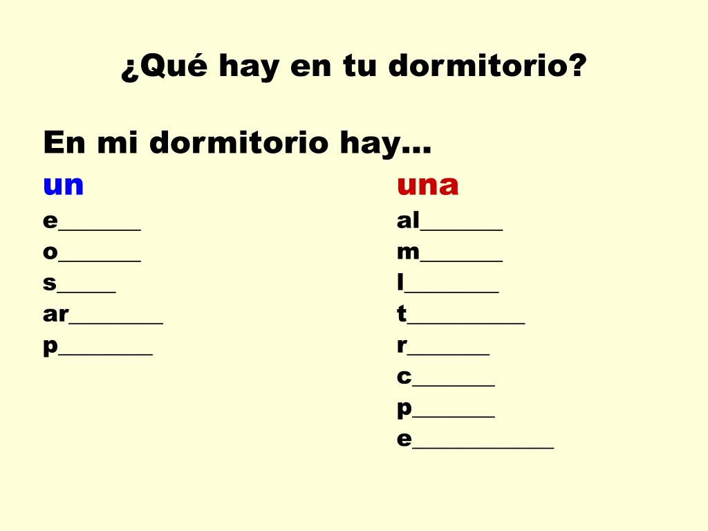PPT - ¿Qué hay en tu dormitorio? PowerPoint Presentation, free download ...