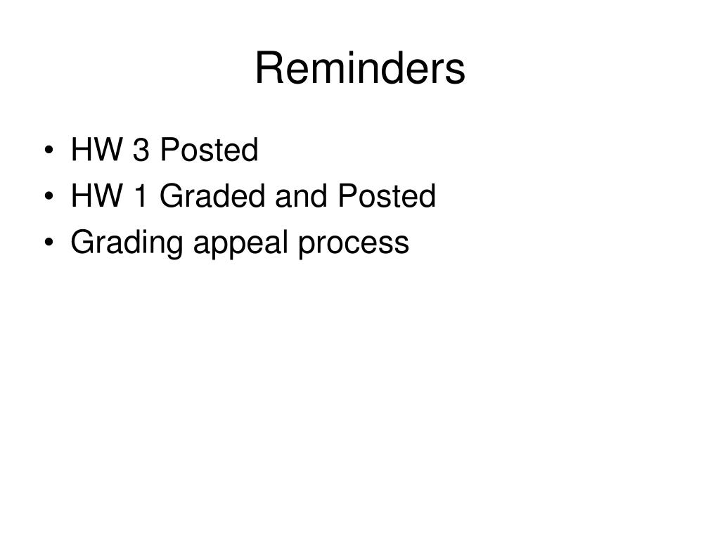 PPT - Reminders PowerPoint Presentation, free download - ID:4244105