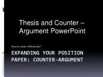 PPT - Counter Argument Paragraph PowerPoint Presentation, free download ...
