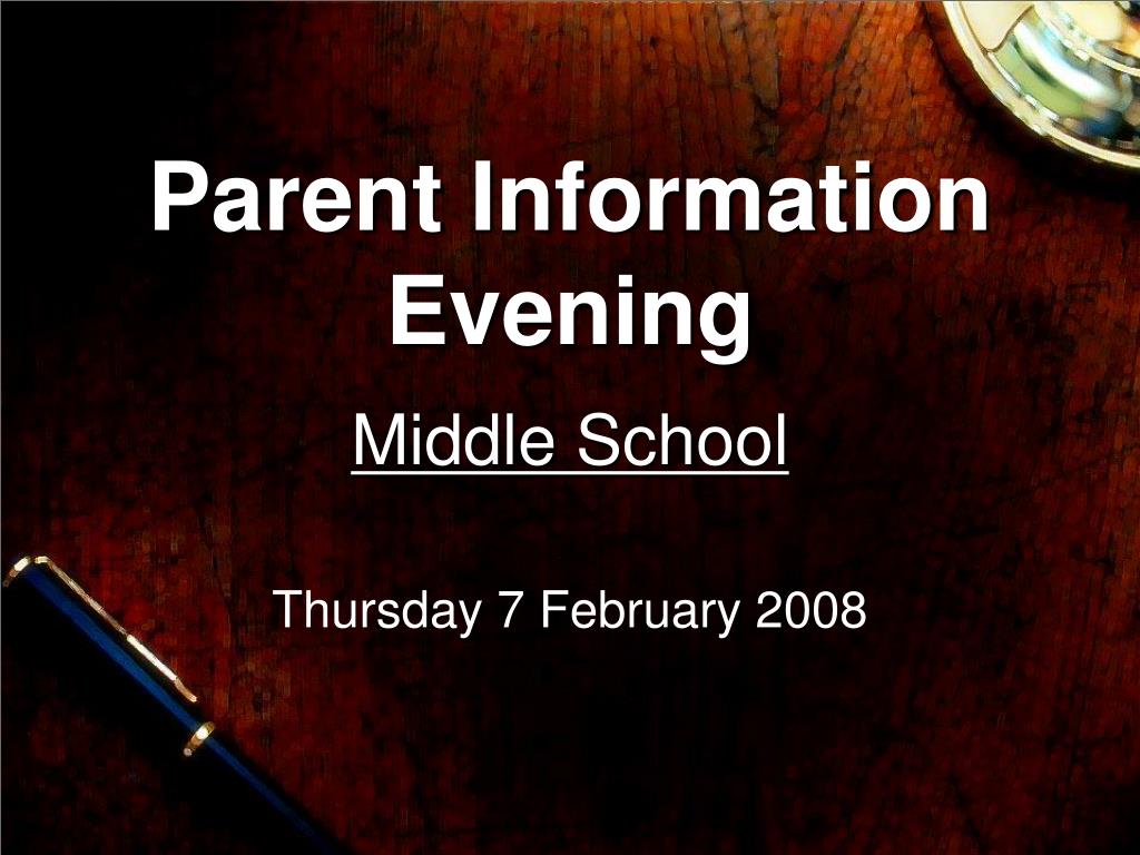 PPT - Parent Information Evening PowerPoint Presentation, free download ...
