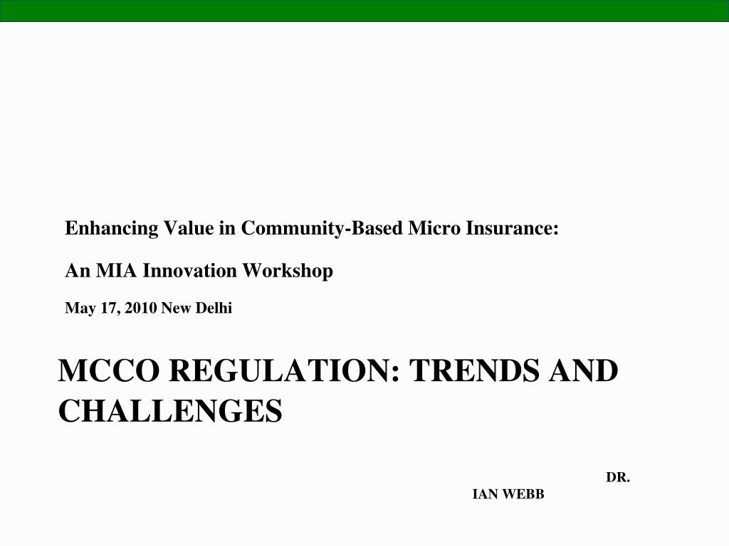 PPT - MCCO REGULATION: TRENDS AND CHALLENGES PowerPoint Presentation ...