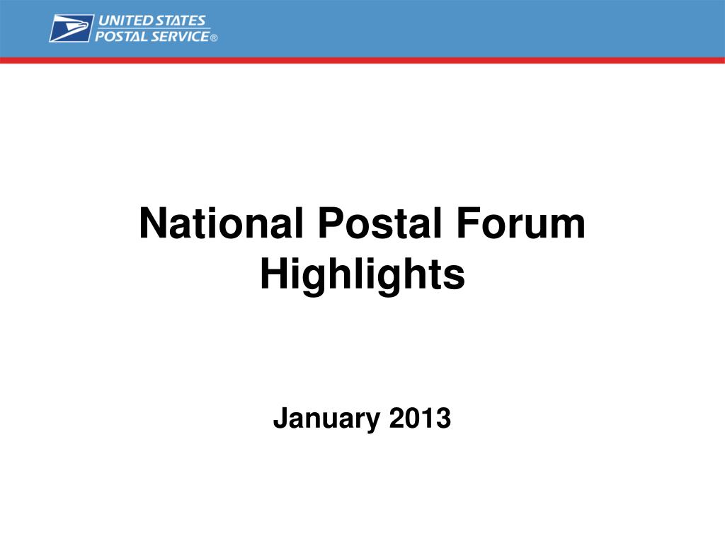 PPT - National Postal Forum Highlights PowerPoint Presentation, free ...