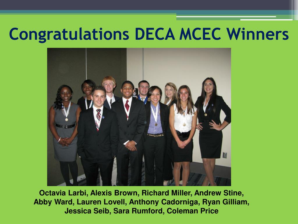 PPT - Congratulations DECA MCEC Winners PowerPoint Presentation, free ...