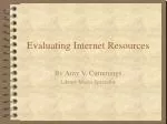 PPT - Evaluating Educational Resources PowerPoint Presentation, free ...