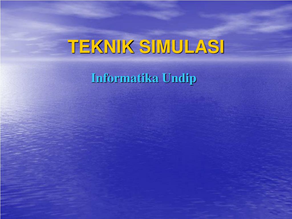 PPT - TEKNIK SIMULASI PowerPoint Presentation, free download - ID:4257100
