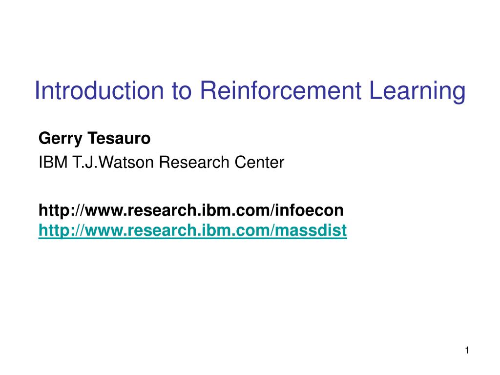 PPT - Introduction to Reinforcement Learning PowerPoint Presentation ...