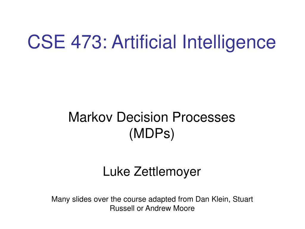 PPT - CSE 473: Artificial Intelligence PowerPoint Presentation, free ...