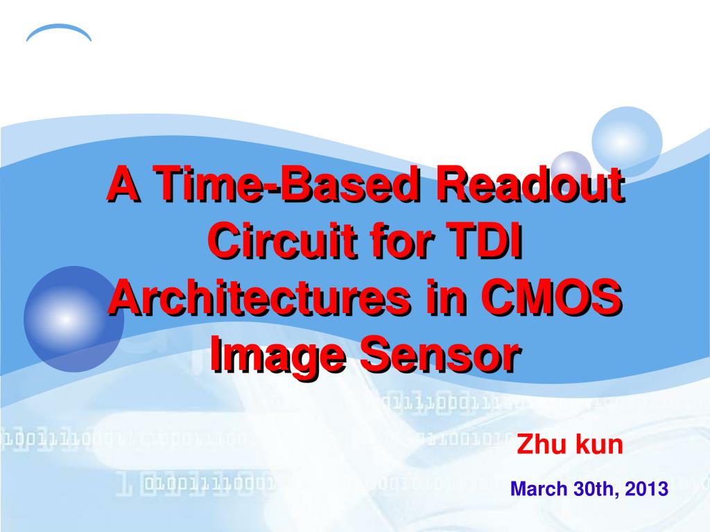 PPT - A Time-Based Readout Circuit for TDI Architectures in CMOS Image ...