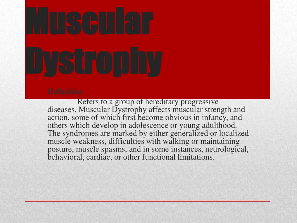 PPT - Muscular Dystrophy PowerPoint Presentation, free download - ID ...