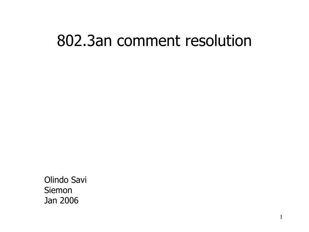 PPT - 802.3an comment resolution PowerPoint Presentation, free download ...