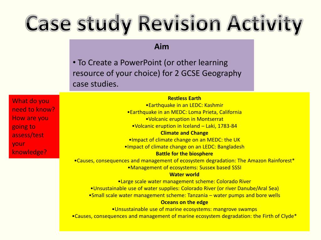 PPT - Case study Revision Activity PowerPoint Presentation, free ...