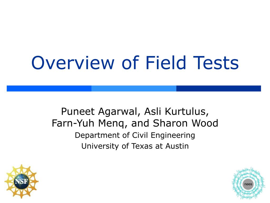 PPT - Overview of Field Tests PowerPoint Presentation, free download ...
