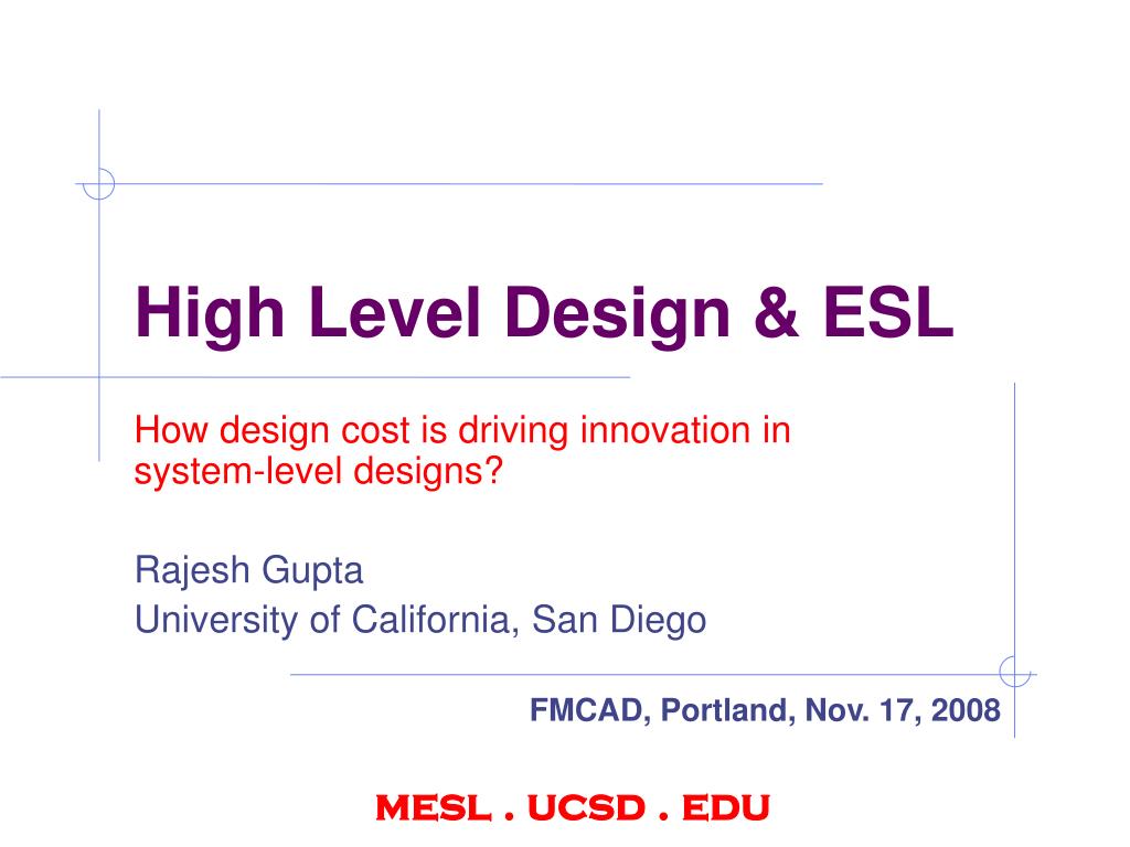 PPT - High Level Design & ESL PowerPoint Presentation, free download ...