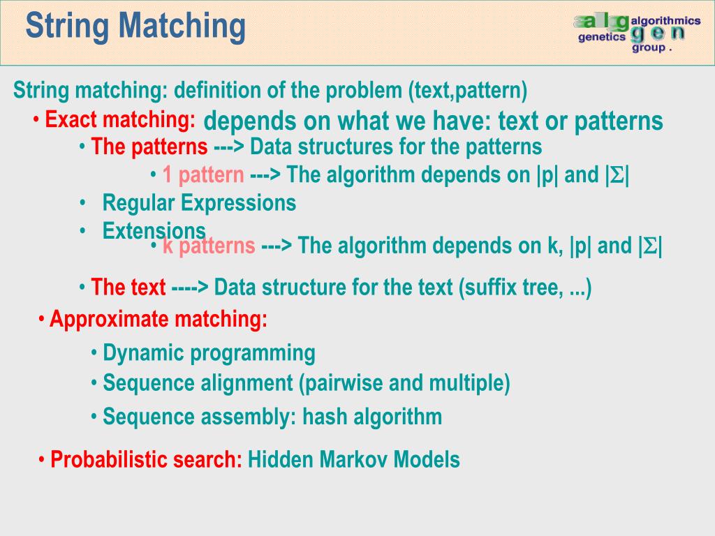 PPT - String Matching PowerPoint Presentation, free download - ID:4265032