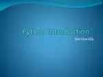 PPT - Introduction To Python -1 | Python For Beginners | Python ...