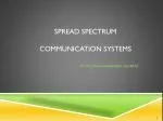 PPT - DIGITAL SPREAD SPECTRUM SYSTEMS PowerPoint Presentation, free ...