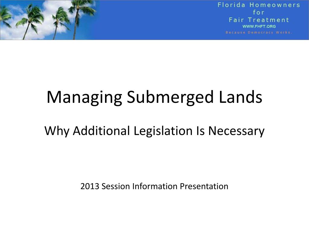PPT - Managing Submerged Lands PowerPoint Presentation, free download ...