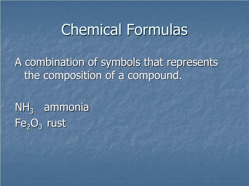 PPT - Chemical Formulas PowerPoint Presentation, free download - ID:4269058