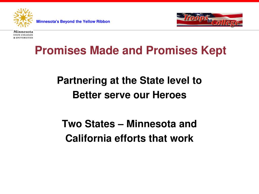 PPT - Promises Made and Promises Kept PowerPoint Presentation, free ...