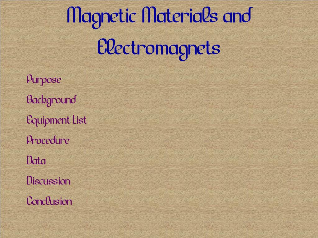 PPT - Magnetic Materials and Electromagnets PowerPoint Presentation ...