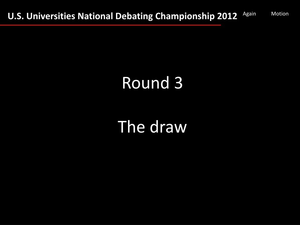 PPT - Round 3 The draw PowerPoint Presentation, free download - ID:4272693