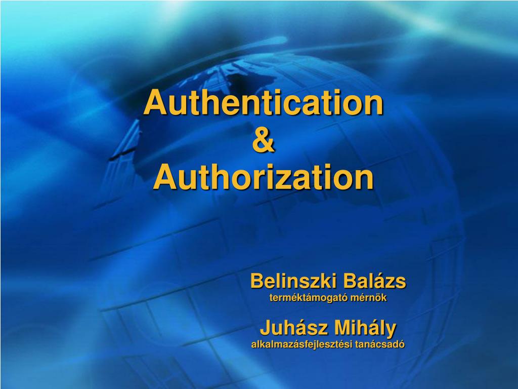 PPT - Authentication & Authorization PowerPoint Presentation, free ...