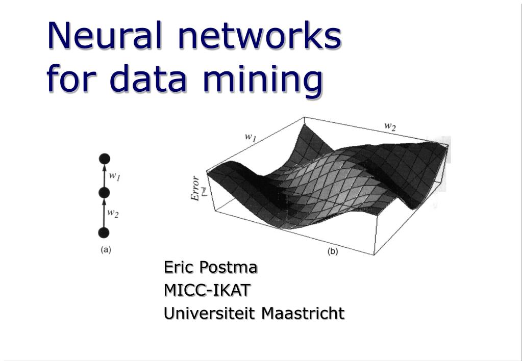 PPT - Neural networks for data mining PowerPoint Presentation, free ...