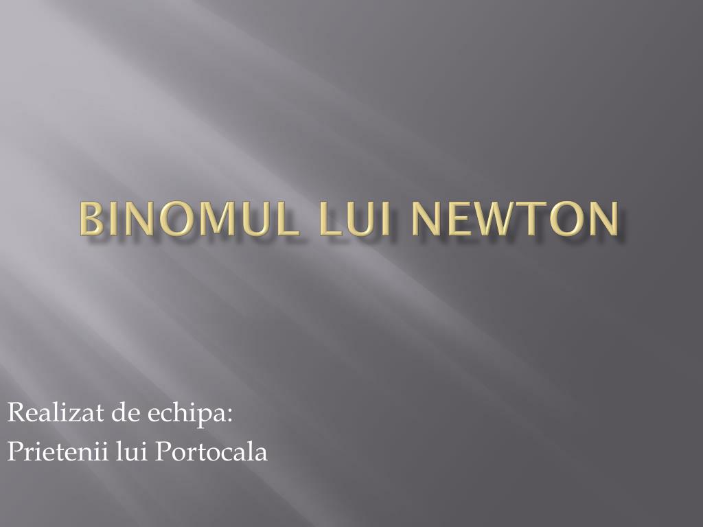 PPT - Binomul lui Newton PowerPoint Presentation, free download - ID ...