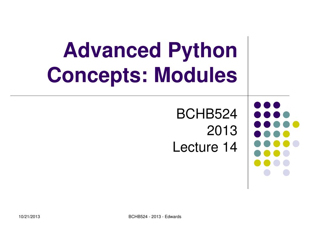 PPT - Advanced Python Concepts: Modules PowerPoint Presentation, free ...